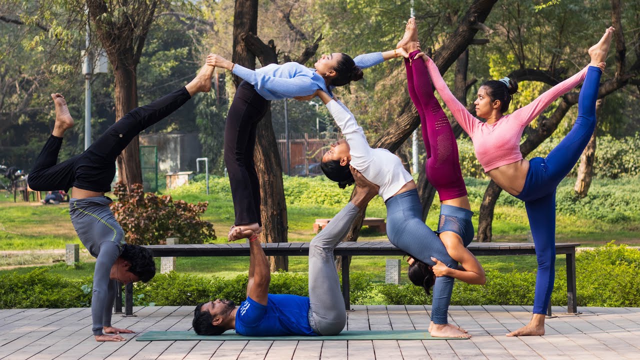 Basic acroyoga flow - YouTube