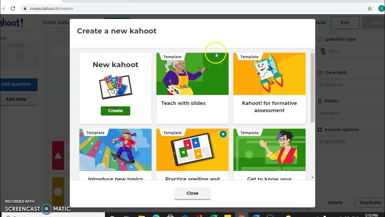 Quick Kahoot Tutorial - YouTube