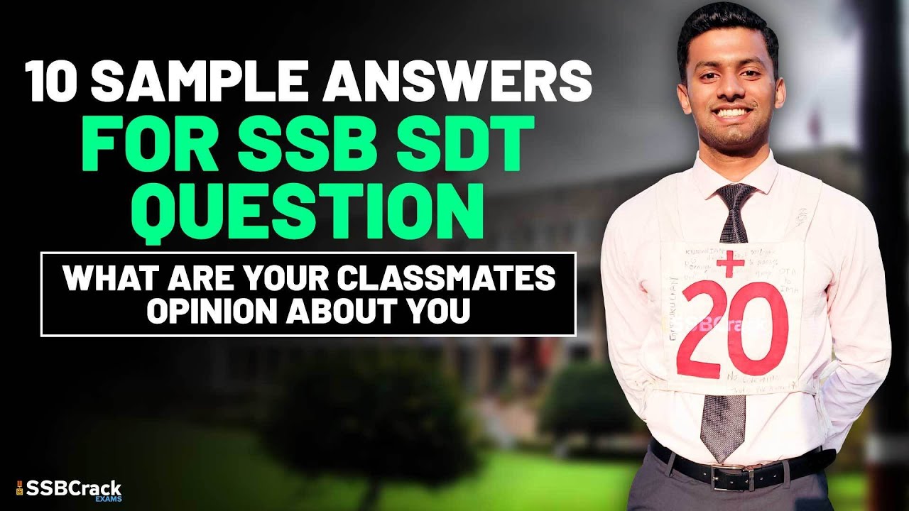 10 Sample Answers For SSB SDT Question - What Are Your Classmates' Or ...