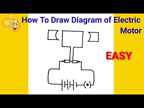 How to draw electric motor step by step for beginners ! | how to draw ...