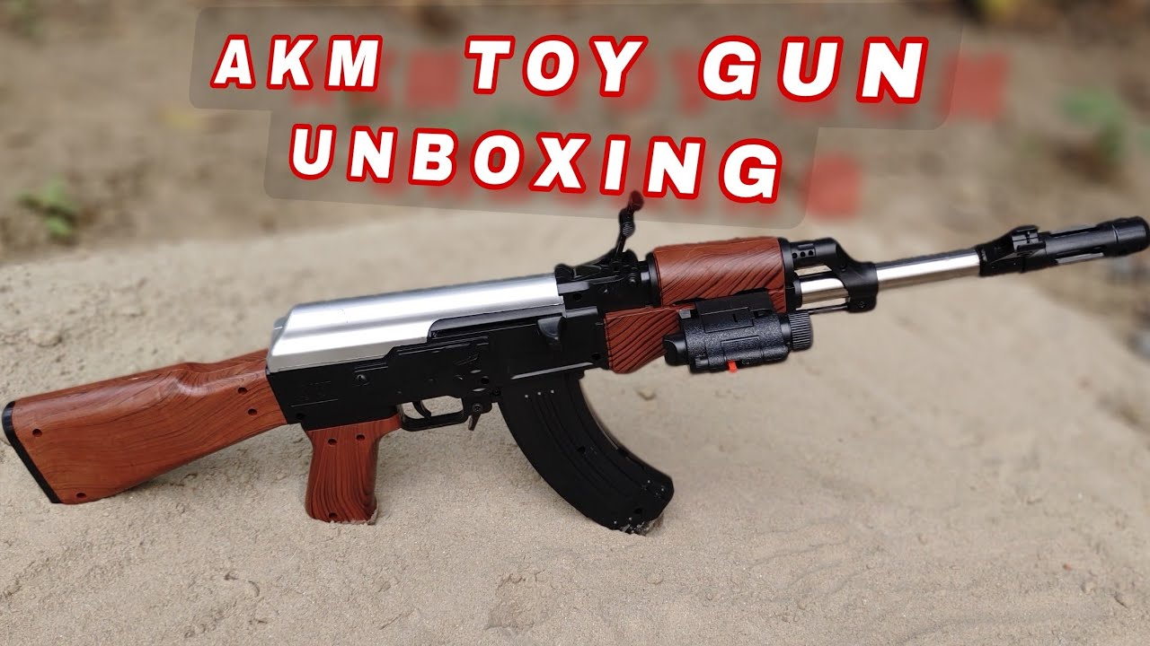 AKM toy gun | AK47 toy shooting gun for kids with bullets | 8$ dollar ...