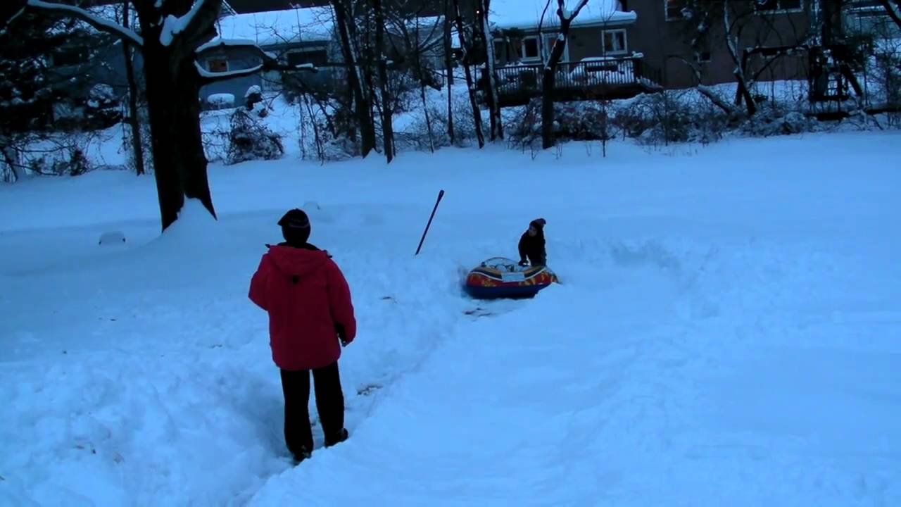 sled run just built - early run - YouTube