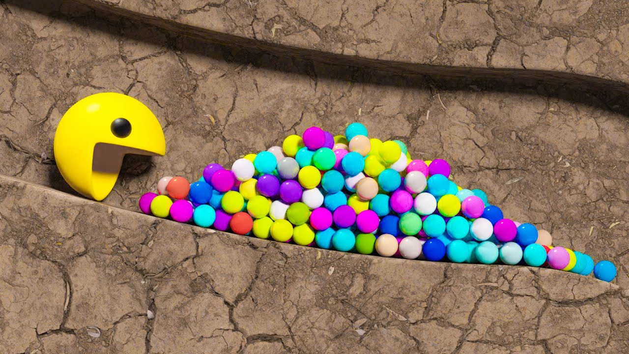 PACMAN chases marbles! - YouTube