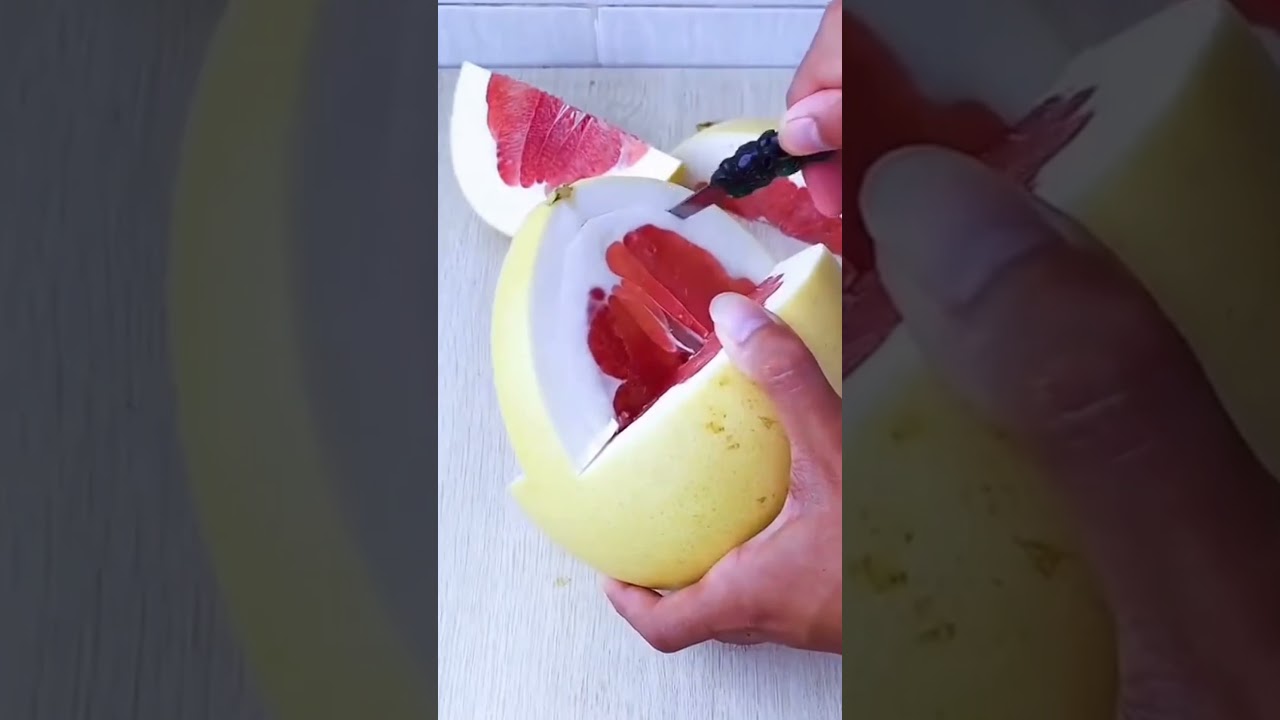 how to cut a pomelo - YouTube