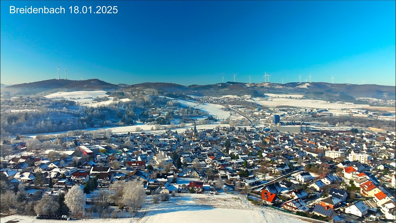 Rundflug um Breidenbach im Winter 2025 DJI Mavic 3 - YouTube