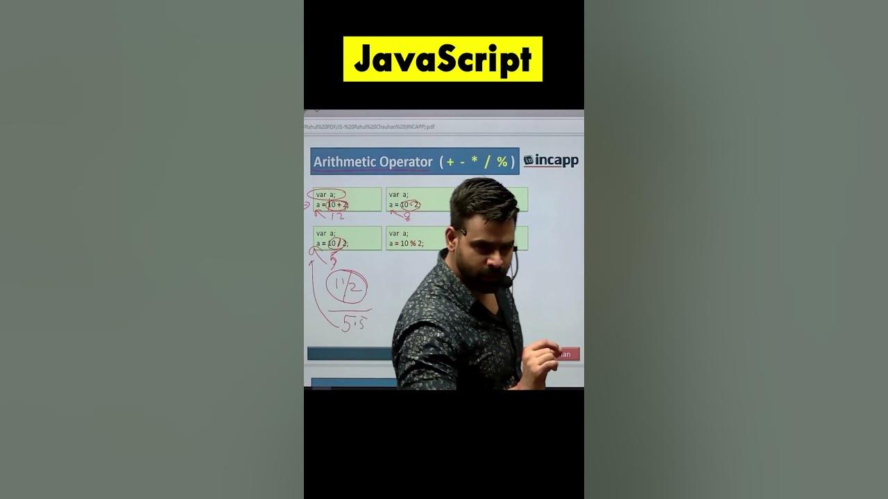 Javascript Arithmetic Operators Incapp Rahulchauhansir Shorts Youtube 6758