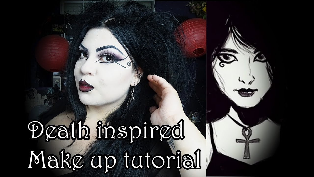 "Death" From Sandman Inspired Make up Tutorial - YouTube