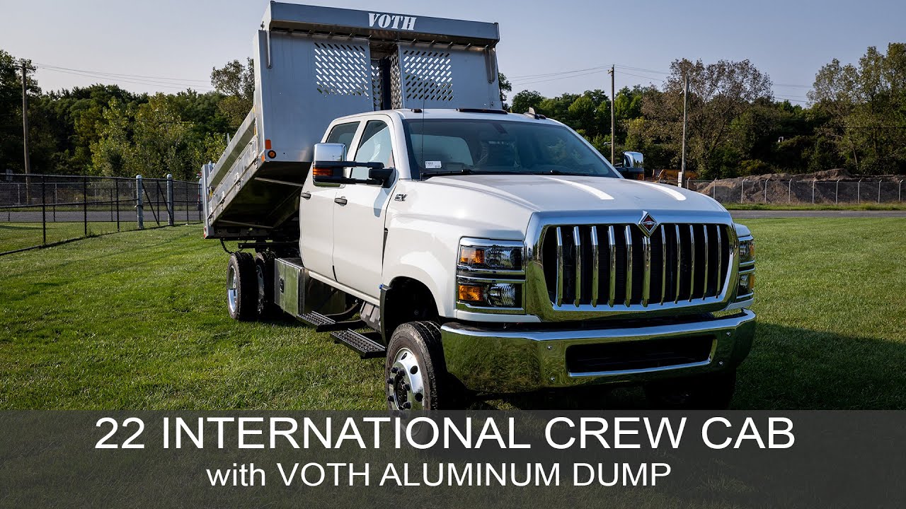 2022 INTERNATIONAL CV CREW CAB 4X4 w/VOTH ALUMINUM DUMP - YouTube