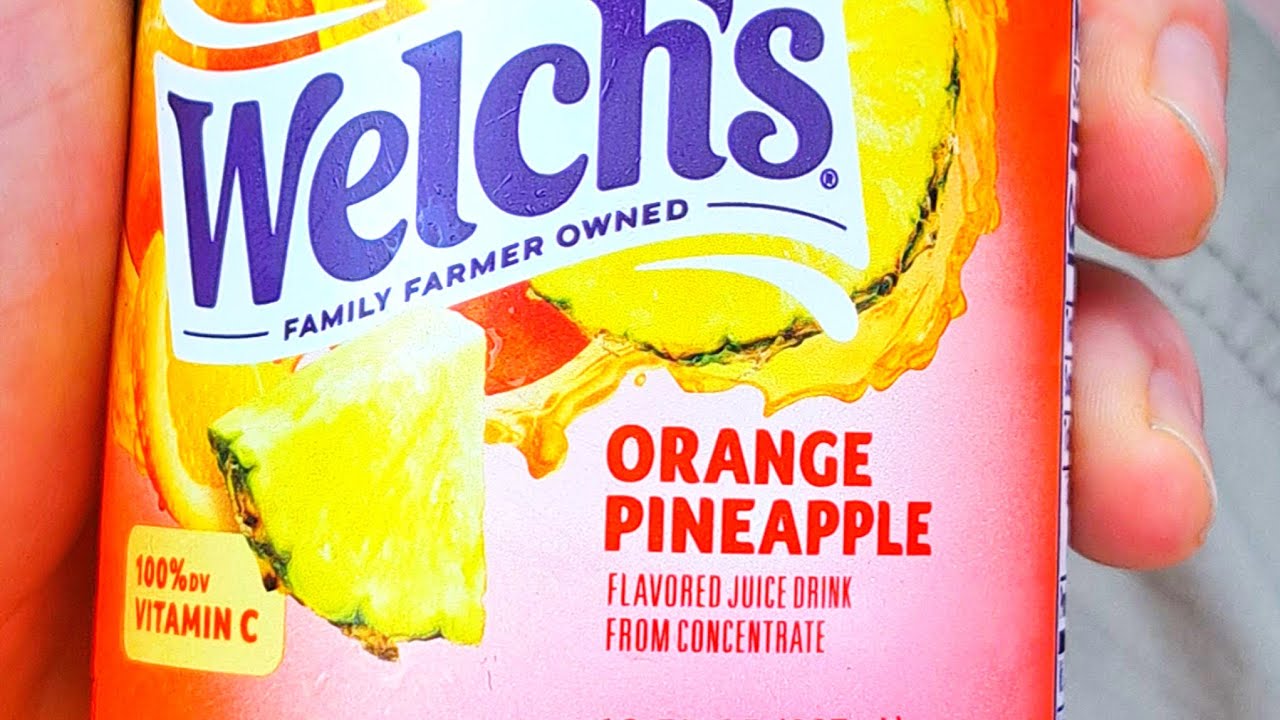 WELCH'S ORANGE PINEAPPLE FLAVORED JUICE DRINK REVIEW - YouTube