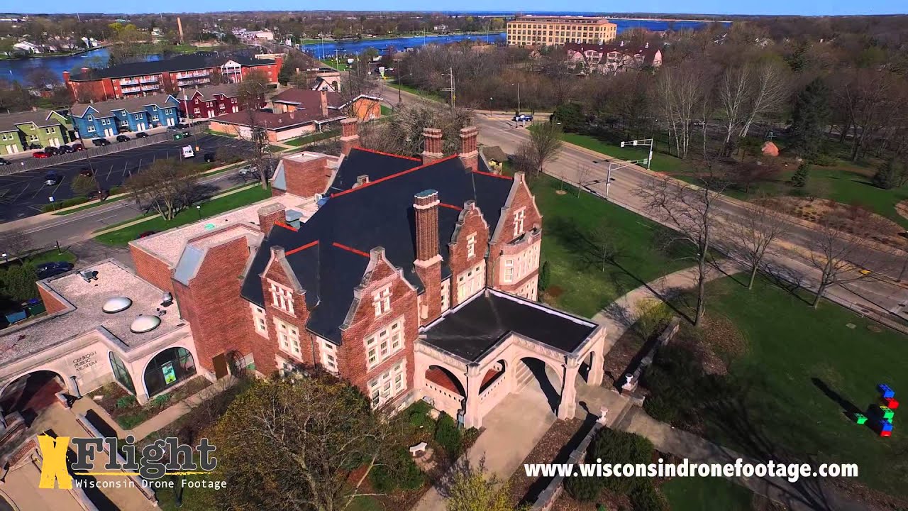 Aerial Drone Footage of Oshkosh Public Museum - YouTube