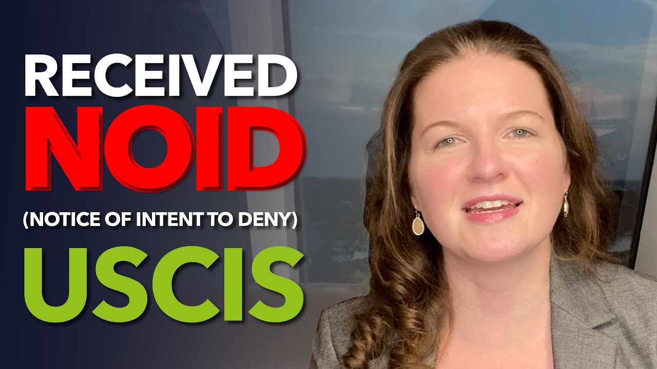 Help! I received a NOID (Notice of Intent to Deny) USCIS - YouTube
