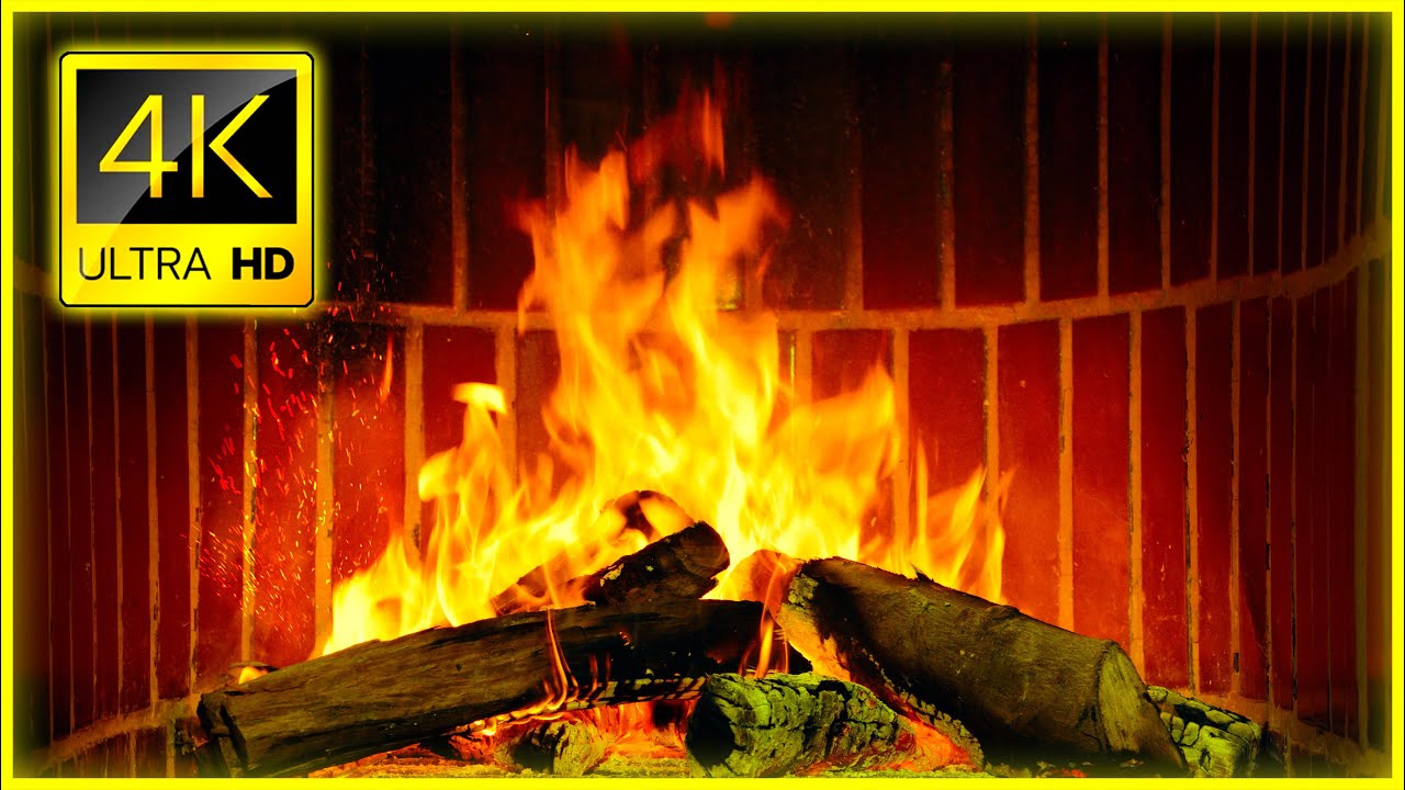 BEST Relaxing Night with Cozy Christmas Fireplace 4K | Burning Logs ...