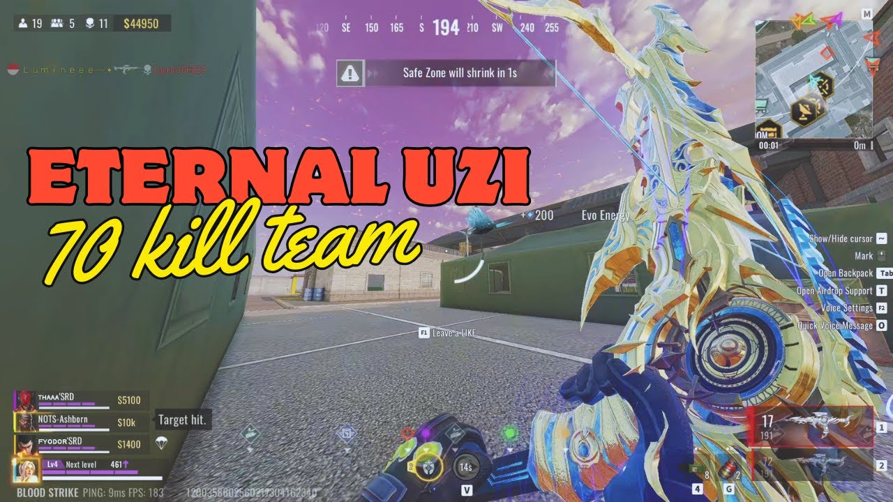 NEW ETERNAL UZI - 70 KILL TEAM - FULL GAMEPLAY #bloodstrike - YouTube