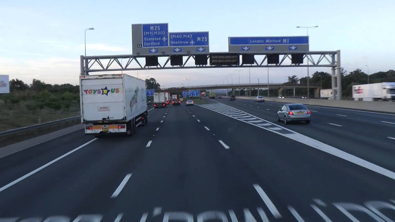 Trucking In The UK - M1 J13 to M40 J1 via M25 Motorway - YouTube
