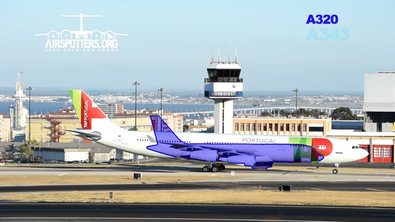Comparativa A340 vs A320 - YouTube