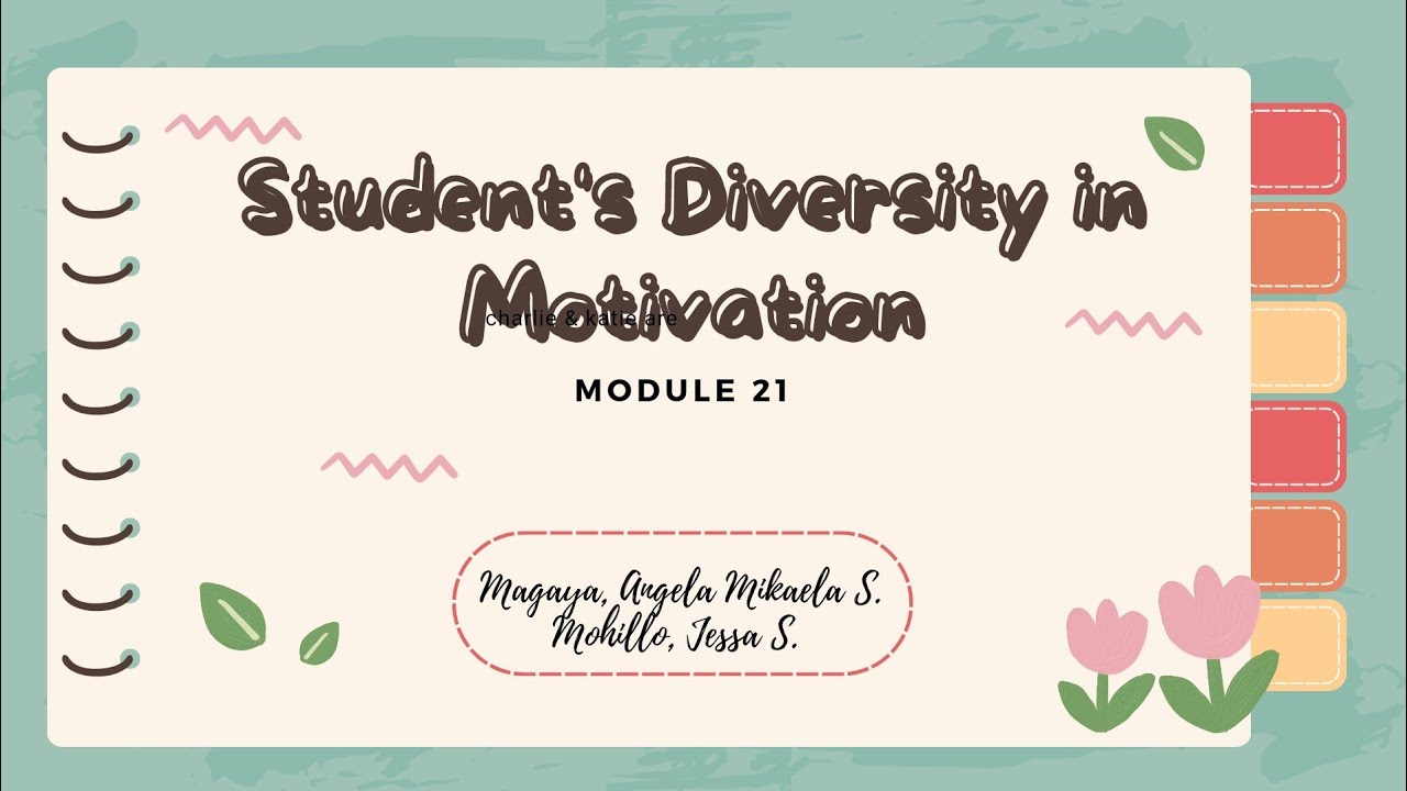 Module 21: Student's Diversity in Motivation - YouTube