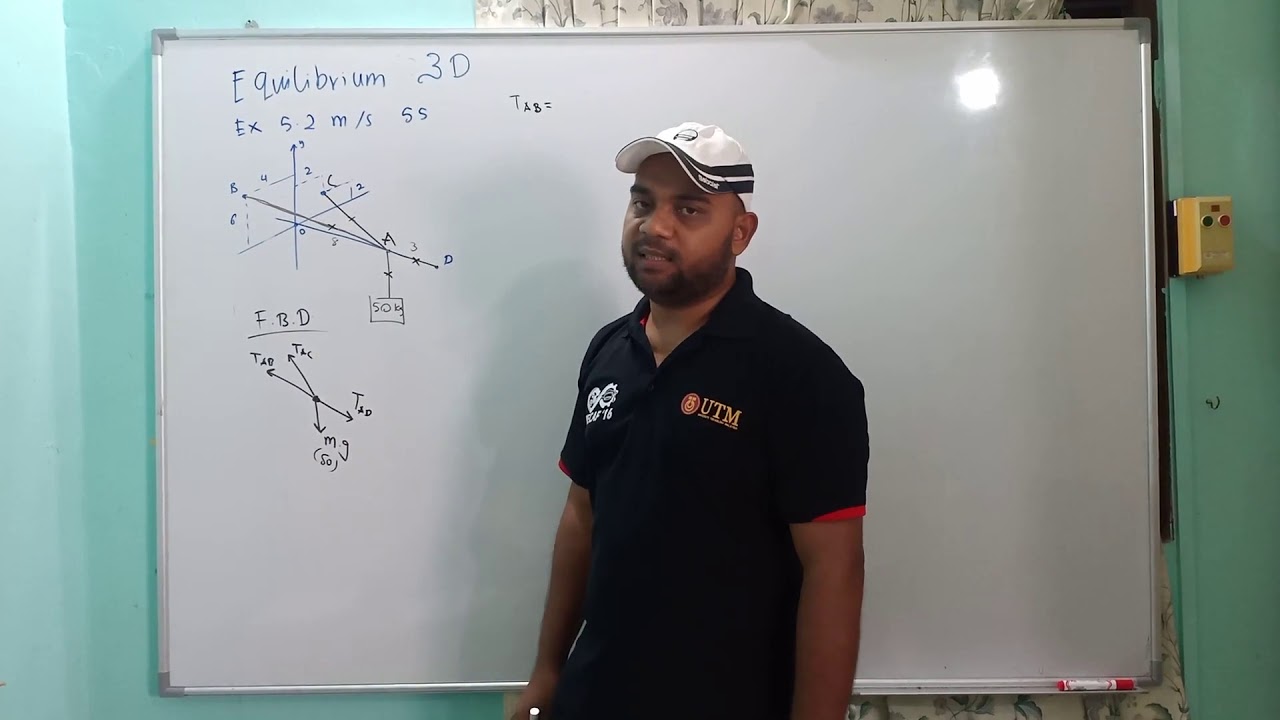 STATICS Chapter 05 Particle Equilibrium 3D 01 - YouTube
