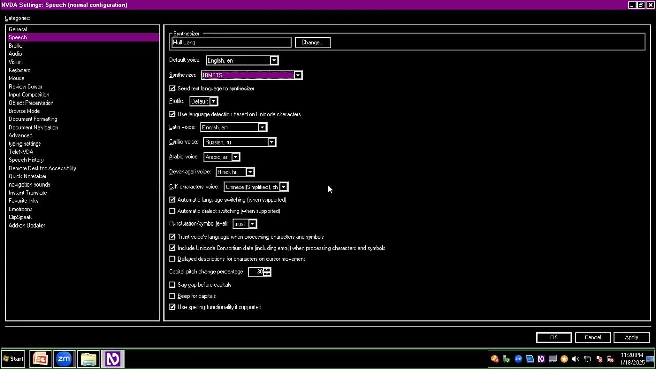 how to use multi language add on in nvda screen reader in Tamil - YouTube