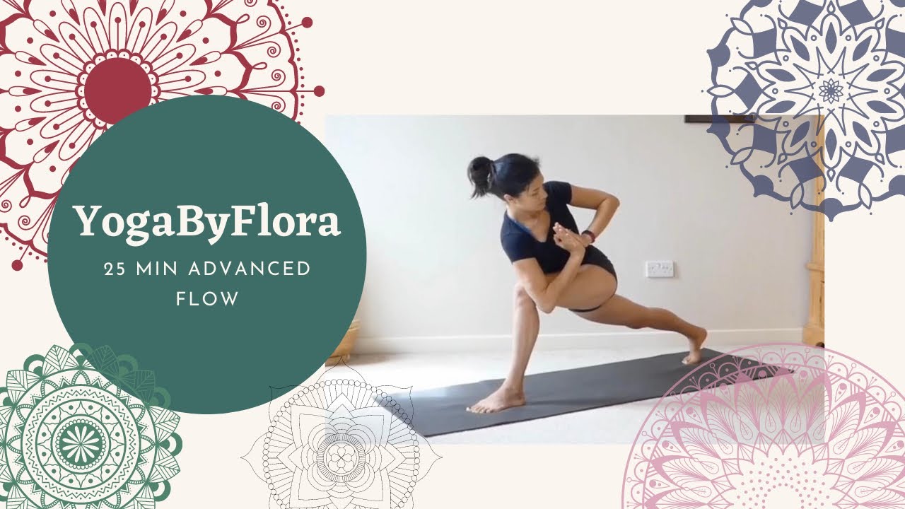 25 minute intermediate/advanced vinyasa flow yoga - YouTube