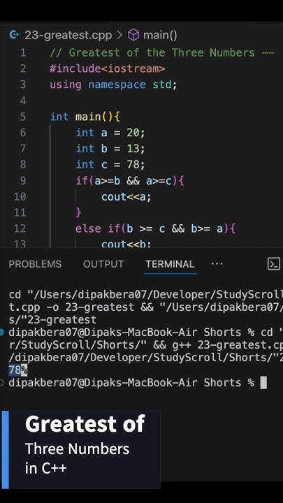 Find the Greatest of Three Numbers in C++ | Quick Guide #programming # ...