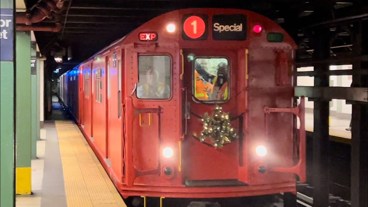 IRT 7th Avenue: Train of Many Colors & R62A (1) Local trains @ Rector ...