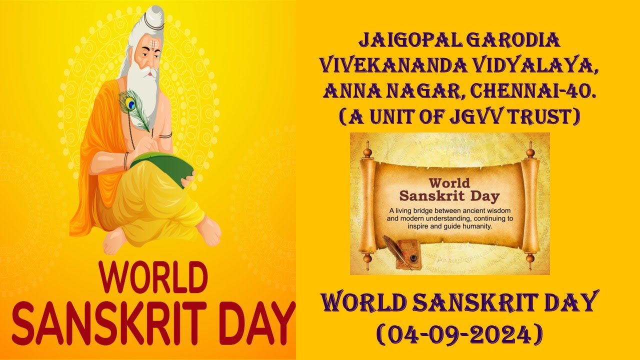 JGVV ANNA NAGAR CH- 40. WORLD SANSKRIT DAY0(4 09 2024) - YouTube