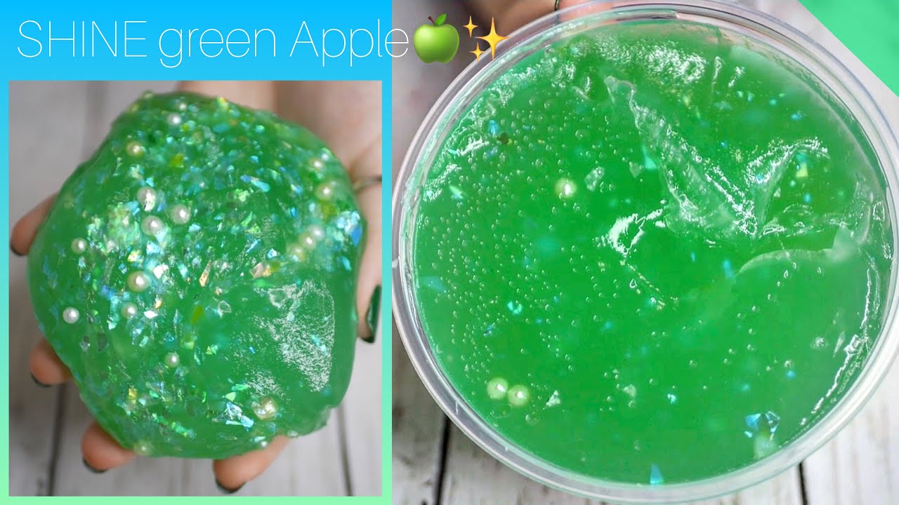 【ASMR】シャイングリーンアップル🍏 【pickle slime】〜懐かしジェリーを緑ネイルで再撮影〜 - YouTube