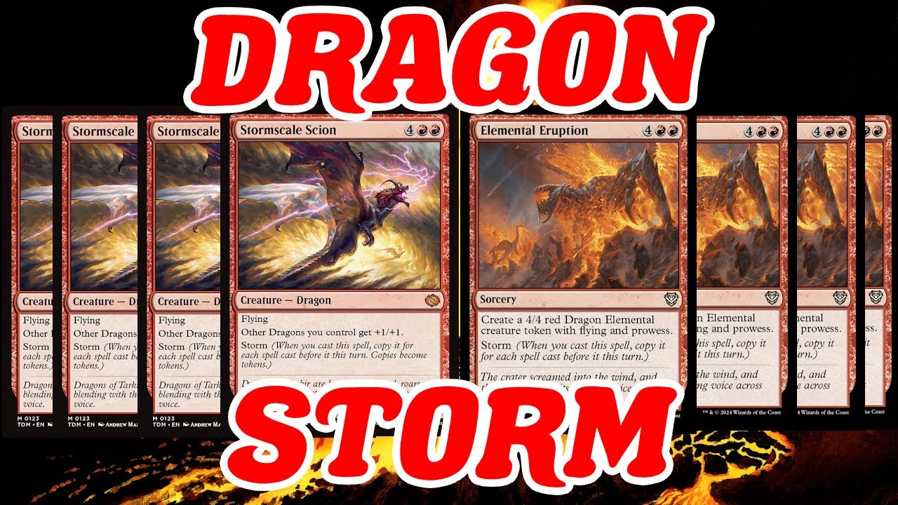 DRAGON STORM! Legacy Mono-Red Storm Combo with new Tarkir: Dragonstom ...