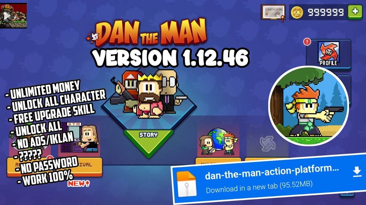 NEW UPDATE!! dan the man mod apk v1.12.46 Unlimited money unlock all ...