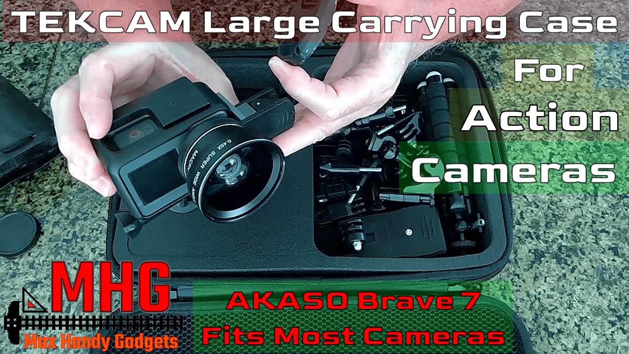 TEKCAM Large Carrying Case for Action Cameras, What Cameras Fit - YouTube
