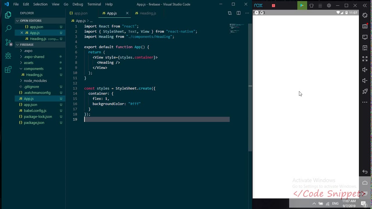 Basic Header in React Native - YouTube