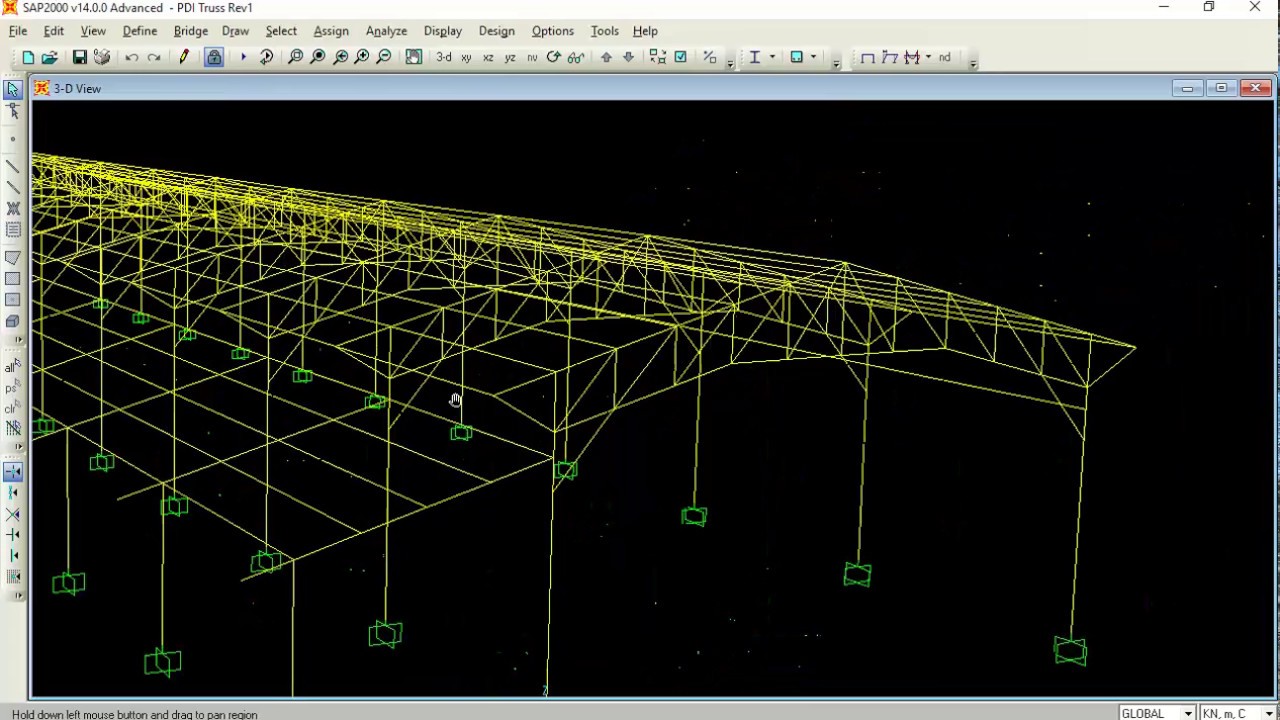 SAP2000 - Steel Truss (Simplified Analysis & Design) - YouTube