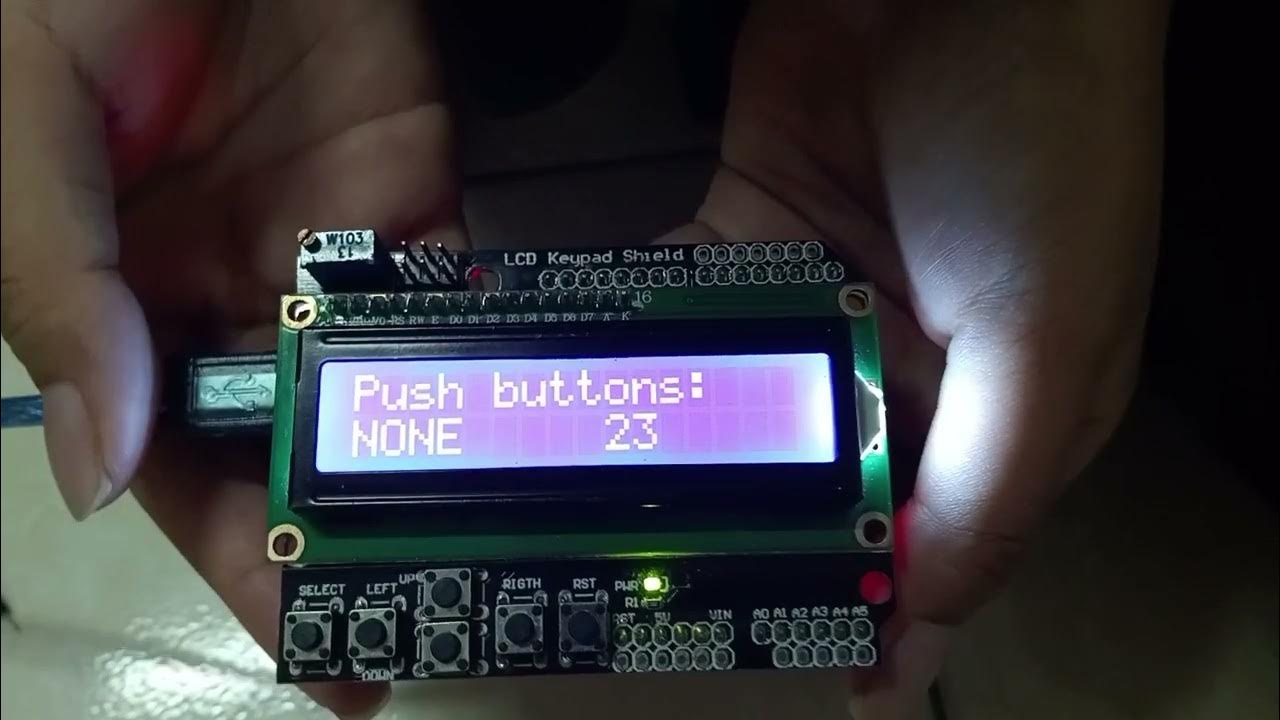 BAB 4 - Percobaan 2 : LCD SHIELD ARDUINO - YouTube
