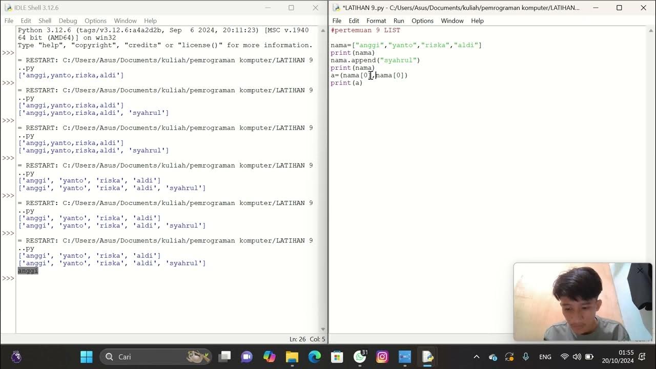 Tugas Pertemuan 9|LIST - YouTube