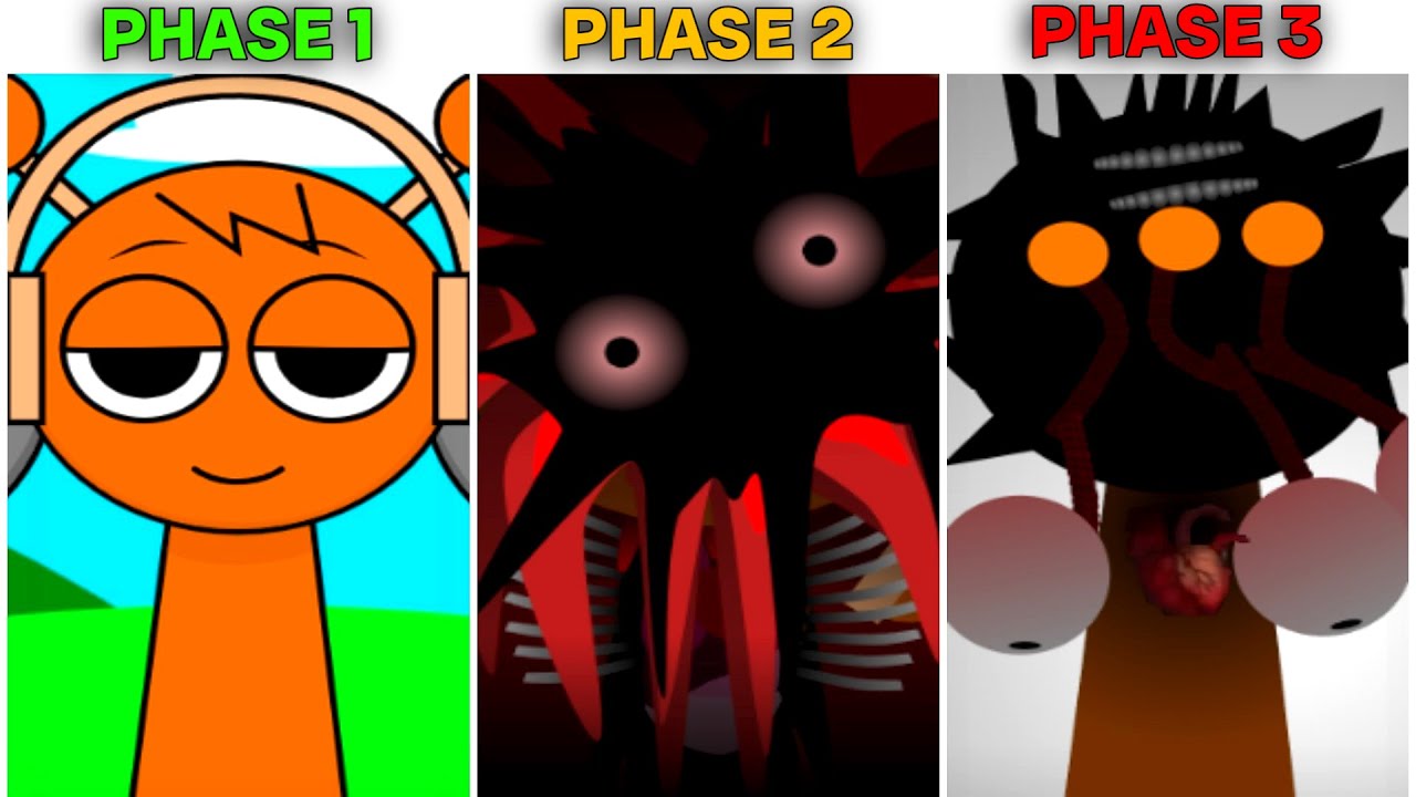 All characters in: Sprunki Phase 1 vs Sprunki Phase 2 vs Sprunki Phase ...