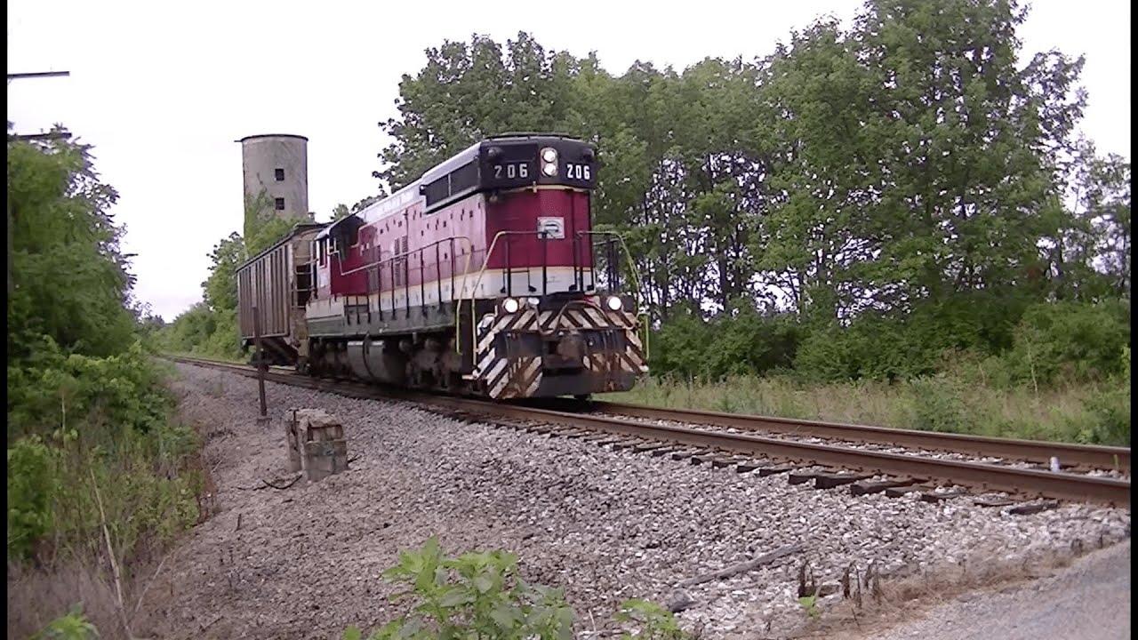 Indiana Eastern Railroad Ex-AW&W 206 EMD SD9 Revenue Freight Run By 8 ...