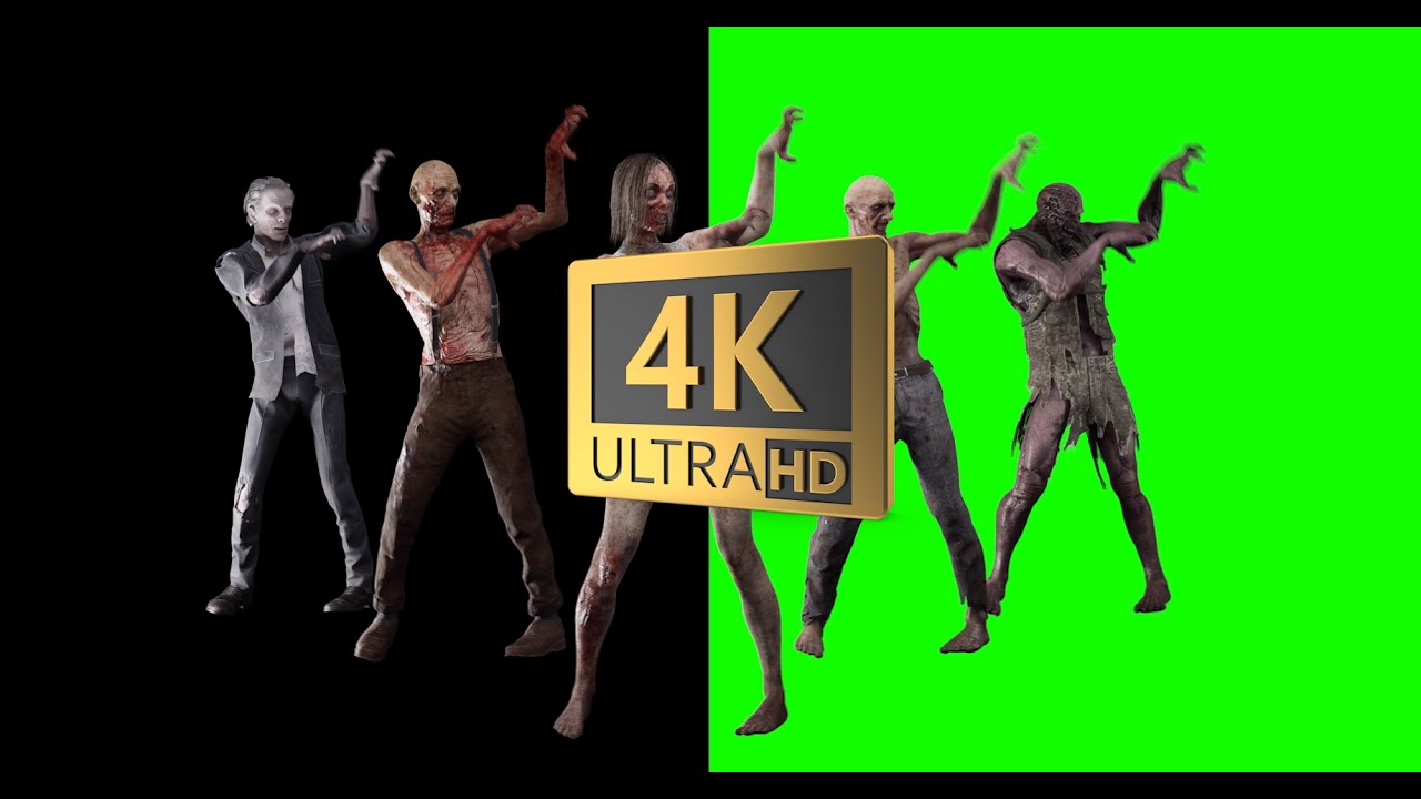 Dance Among the Undead: Best Free 4K Green Screen Hi Res Zombie ...