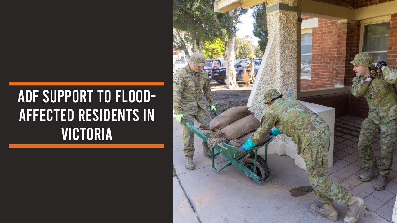 ADF support to flood-affected residents in Victoria - YouTube