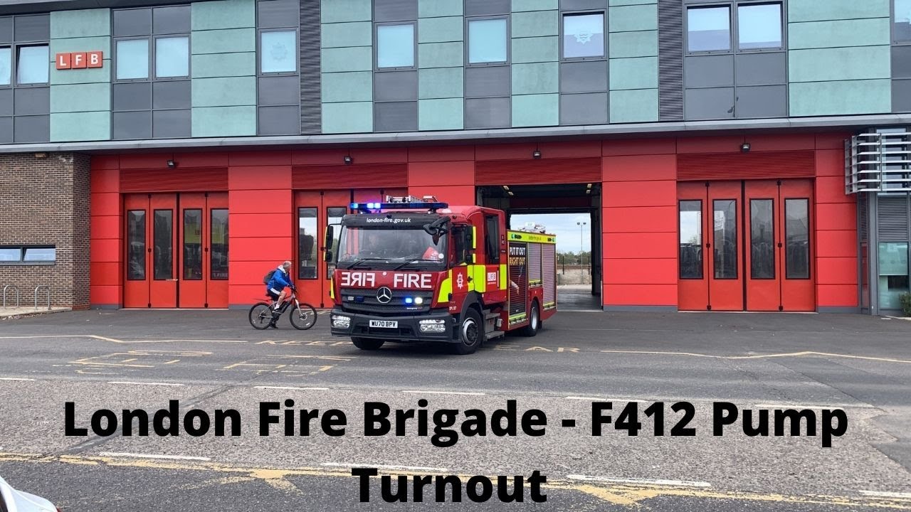 London Fire Brigade F412 Pump Turnout - YouTube