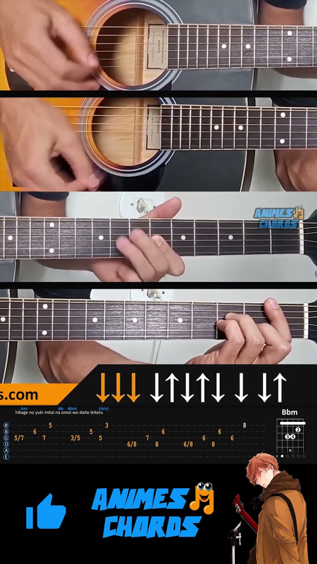 Given OST - Fuyu no Hanashi _ Acoustic Guitar Lesson [Tutorial + TAB ...