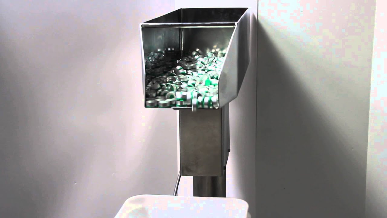 Vibratory Hopper for Aluminum Caps - YouTube