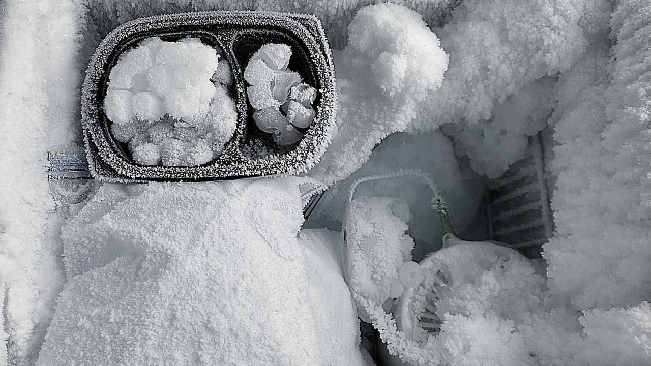 Deep Freezer Humidifier Frost Build Up | Scraping and Ice Eating ASMR ...