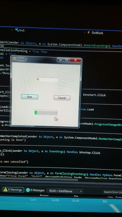 visual basic program running - YouTube