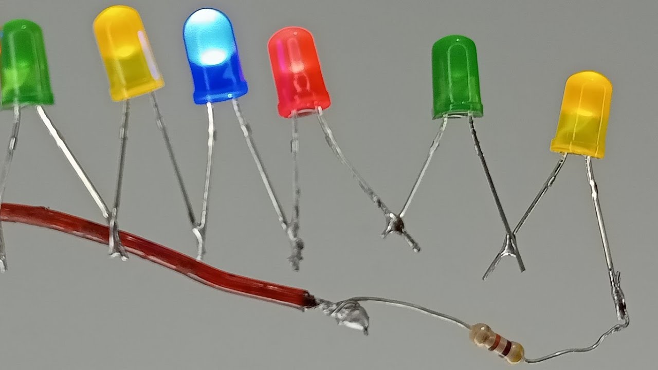 como conectar leds a 130v. con una resistencia - YouTube