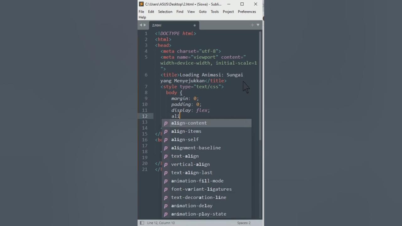 Loading Animasi Berbentuk Sungai Yang Tenang Dan Menyejukkan Html Css Html Css Mengareit