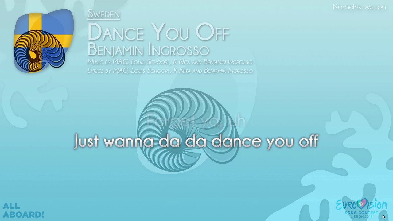 Benjamin Ingrosso - "Dance You Off" (Sweden) [Karaoke version] - YouTube