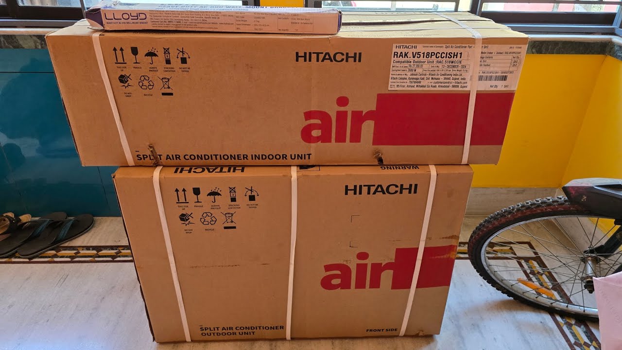 Hitachi 1.5 Ton Inverter AC |5 Star Rating| Unboxing & Installation ...