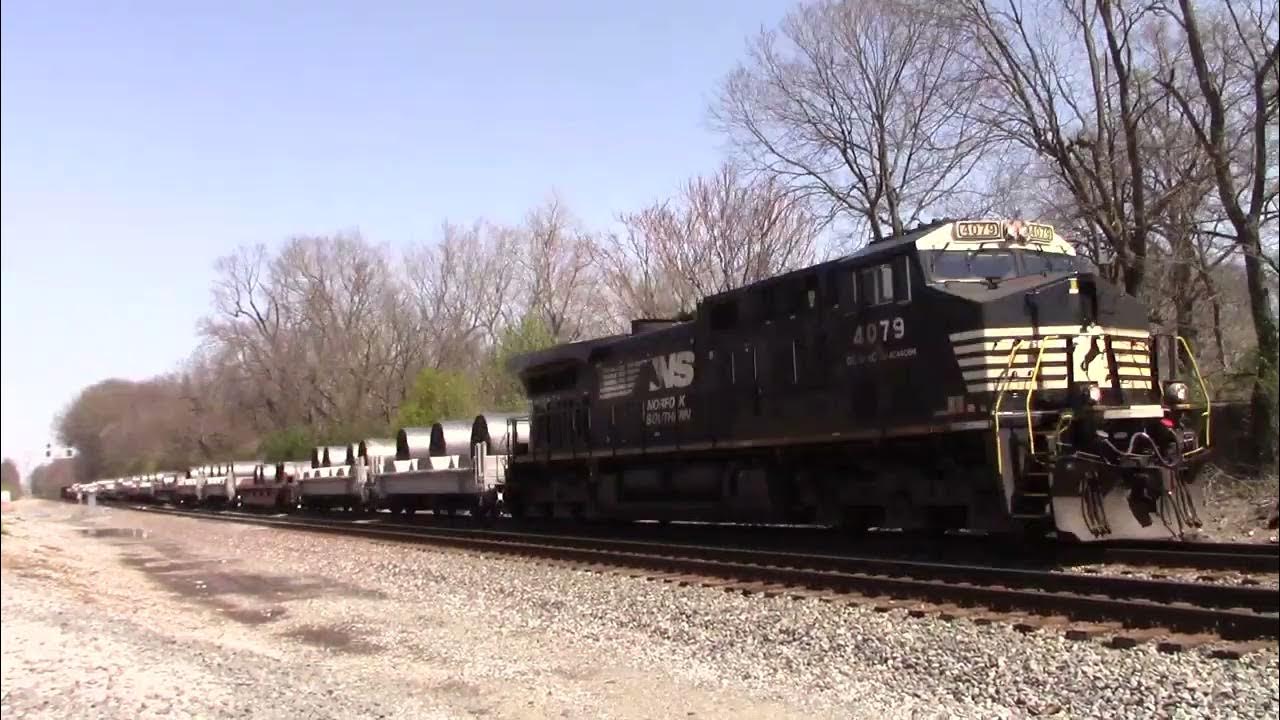 NORFOLK SOUTHERN GE AC44C6M Southbound Coil Steel Train - YouTube