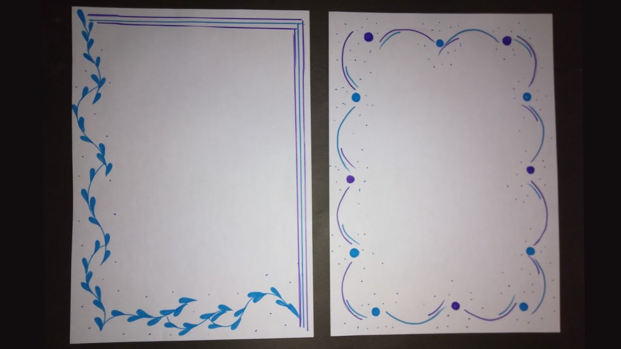 Awesome Border Design For Project || Amazing Border Design On Paper ...