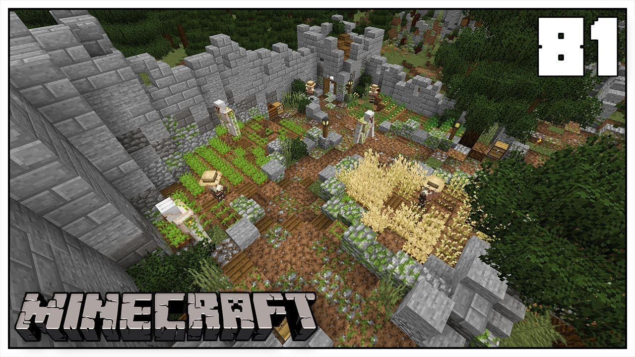 VILLAGE CROP FARM UPGRADES!!! Episode 81 Minecraft 1.14 Survival Let's ...
